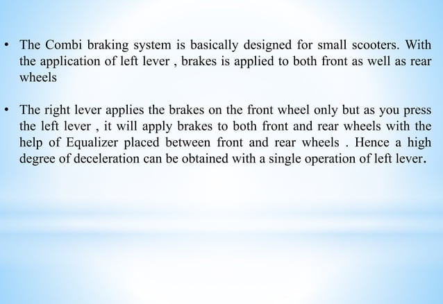 Combined Brake System PPT.pptx | Motorcycles | Automotive