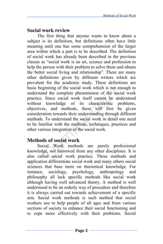 Combined case work n group work | PDF