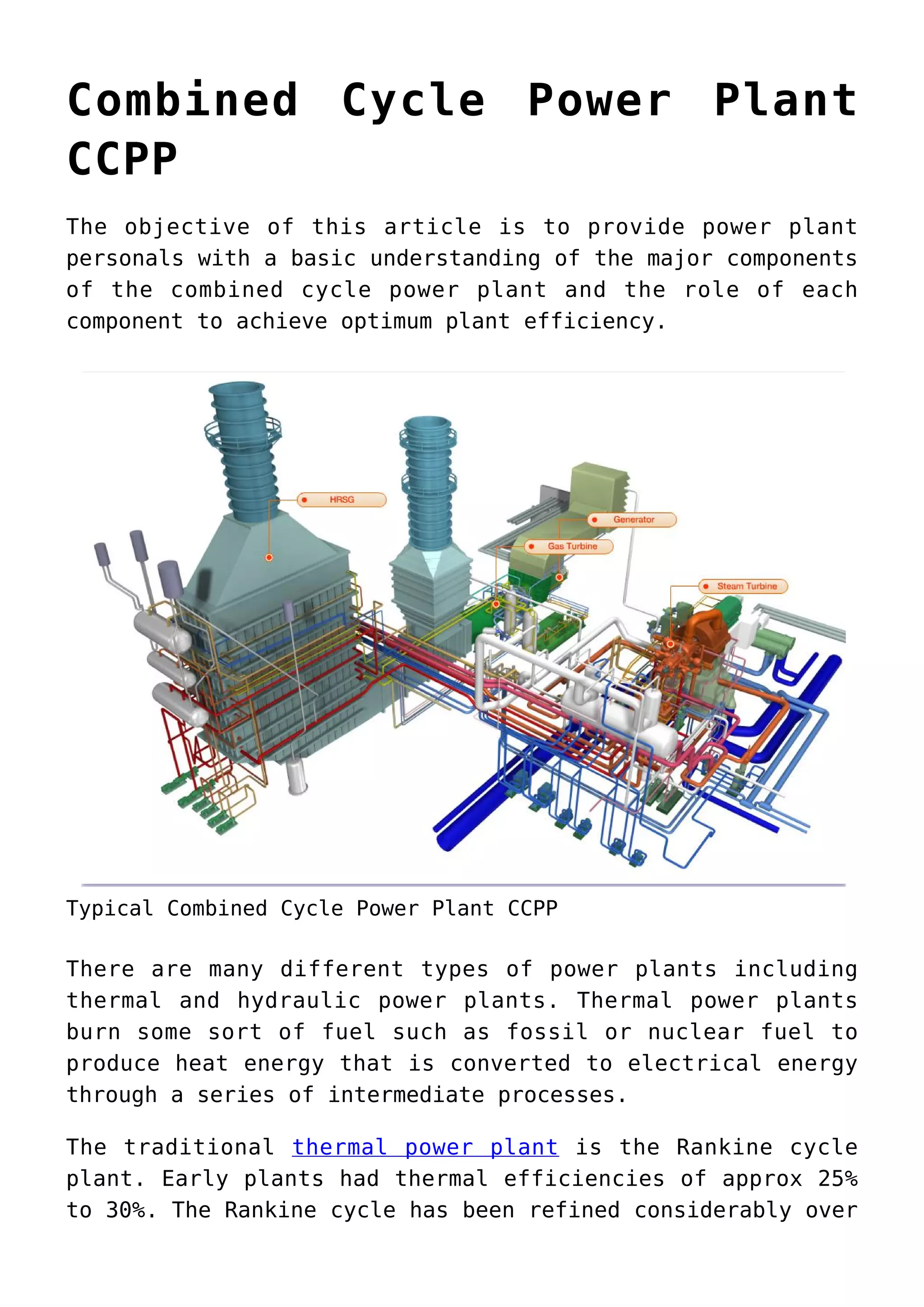 Combined cycle power plant | PDF