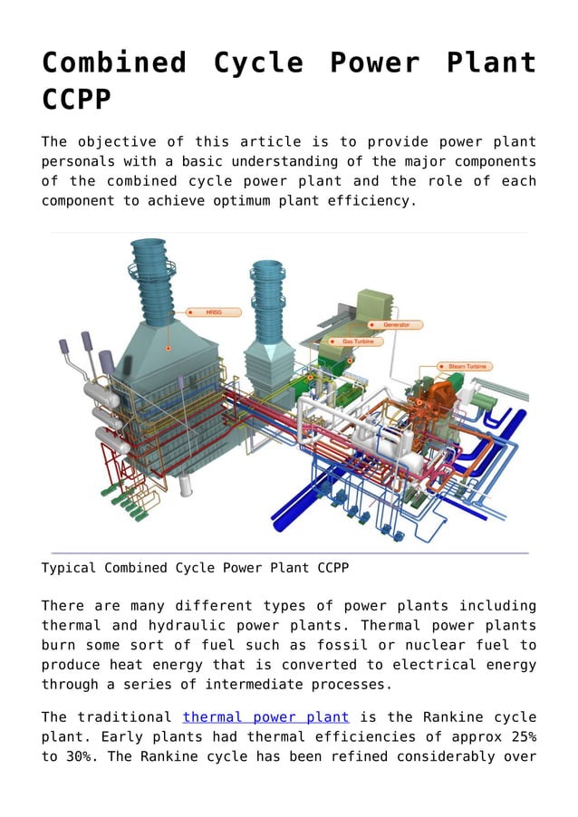 Combined cycle power plant | PDF