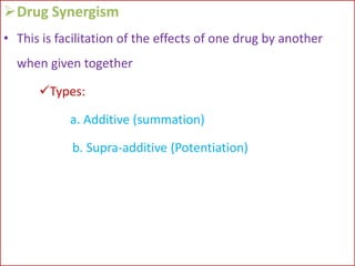 Combined effects of drugs | PPTX