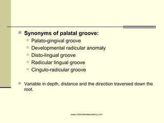 Combined endodontic periodontic treatment of a palatal groove/ dental ...