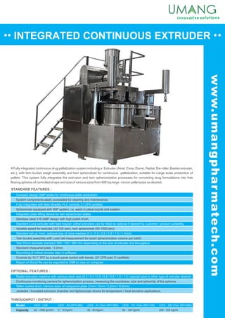 Combined extruder spheronizer | PDF