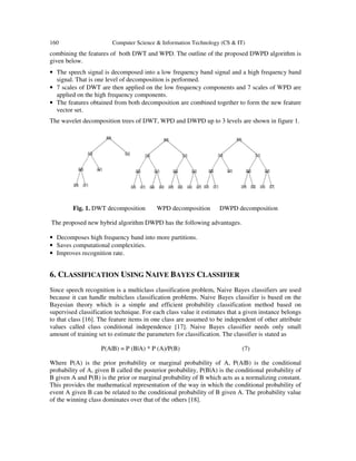 Combined feature extraction techniques and naive bayes classifier for speech recognition | PDF