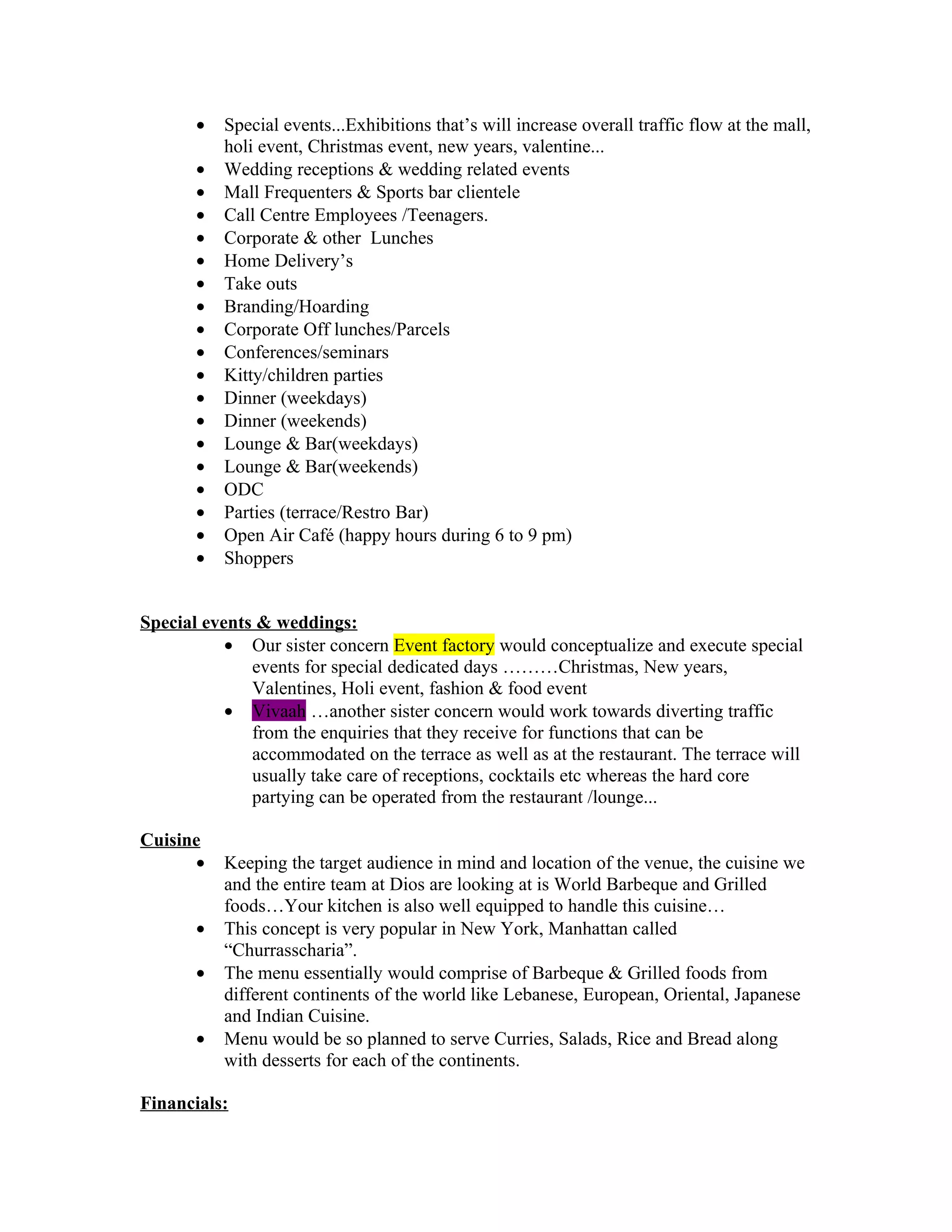 C ombined final dio's concept cafe & restro bar | PDF