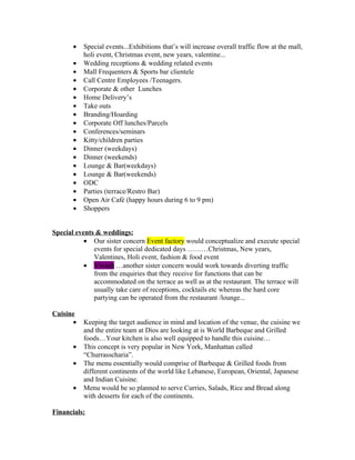 C ombined final dio's concept cafe & restro bar | PDF