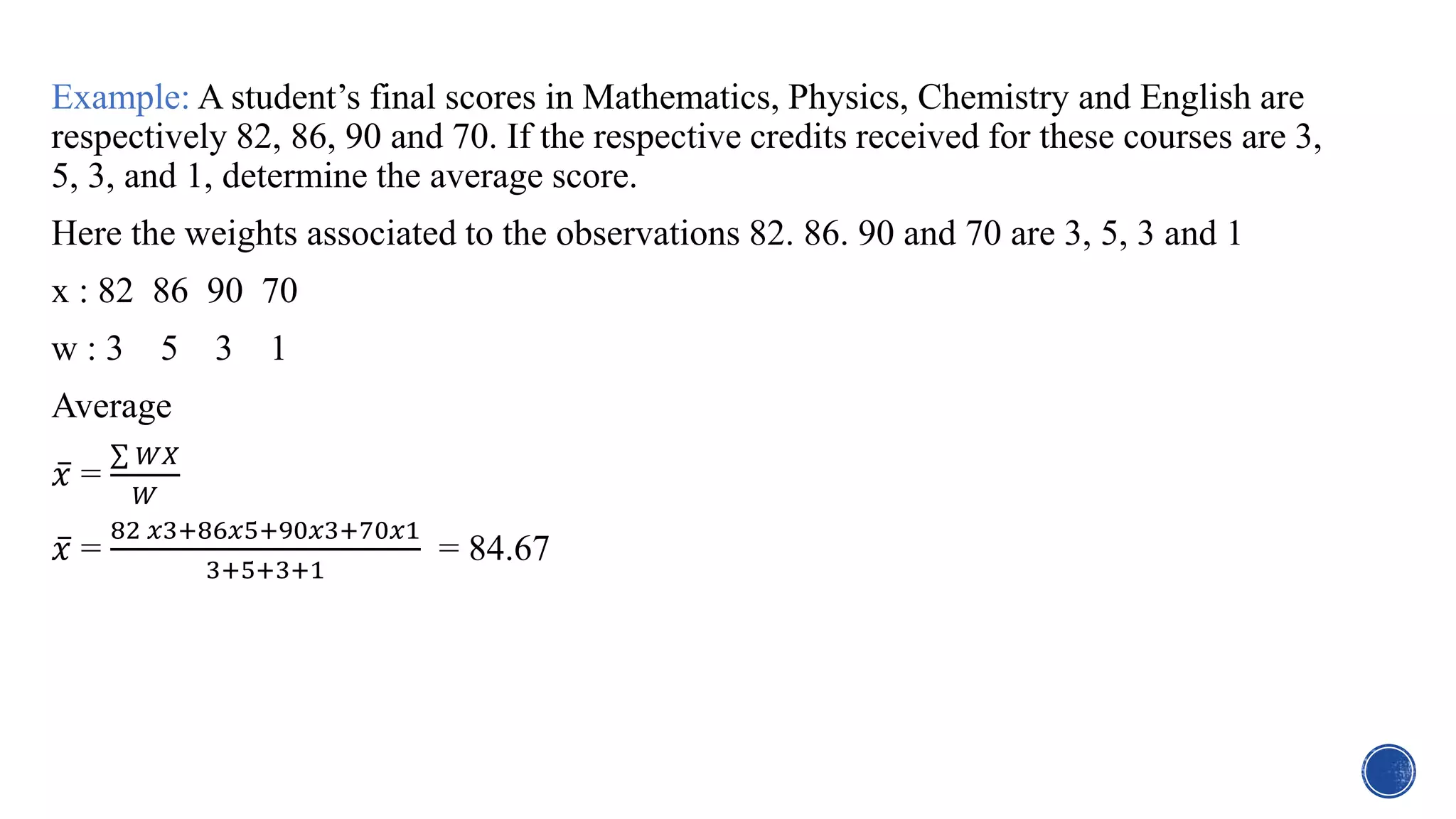 Combined Mean And Weighted Arithmetic Mean Pptx Education