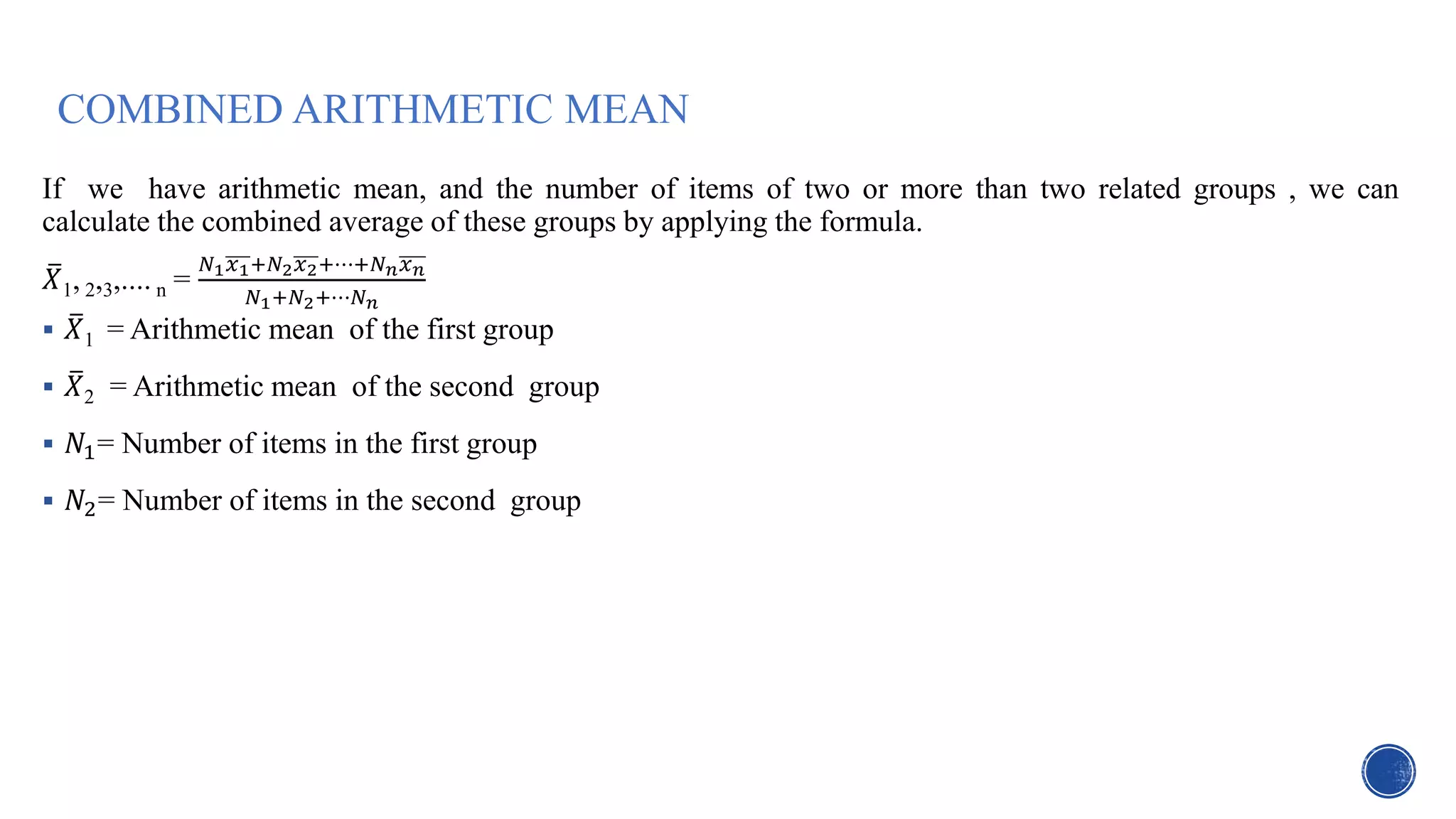 Combined Mean And Weighted Arithmetic Mean Pptx