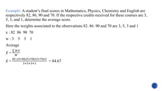 Combined mean and Weighted Arithmetic Mean | PPTX