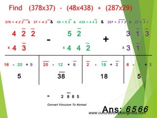 Vedic Mathematics- Combined operation Sum and Product of Numbers | PPT