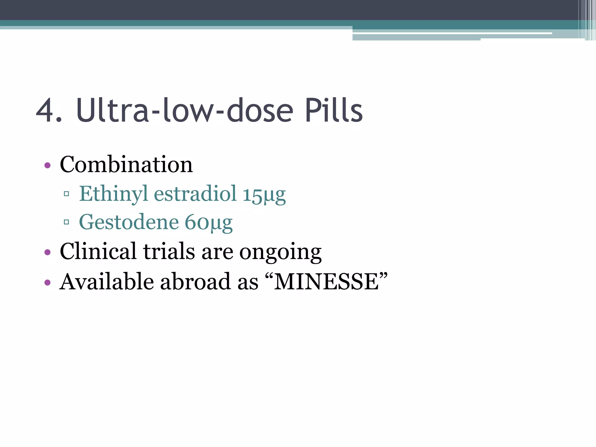 Combined oral contraceptive pills | PPTX