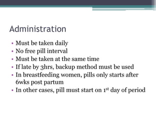 Combined oral contraceptive pills | PPTX