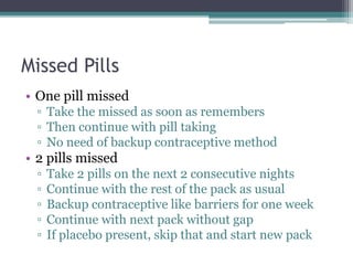 Combined oral contraceptive pills | PPTX