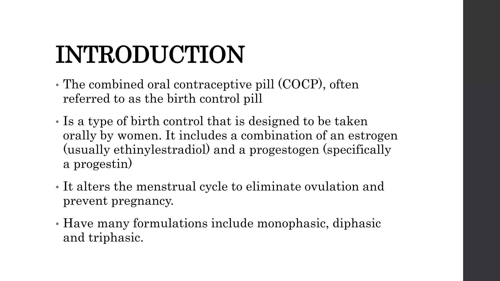 Combined oral contraceptive pills | PPTX