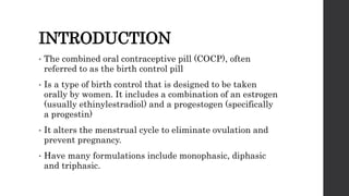 Combined oral contraceptive pills | PPTX