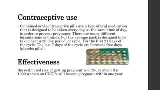Combined oral contraceptive pills | PPTX