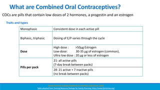 Combined oral contraceptive pills | PPTX
