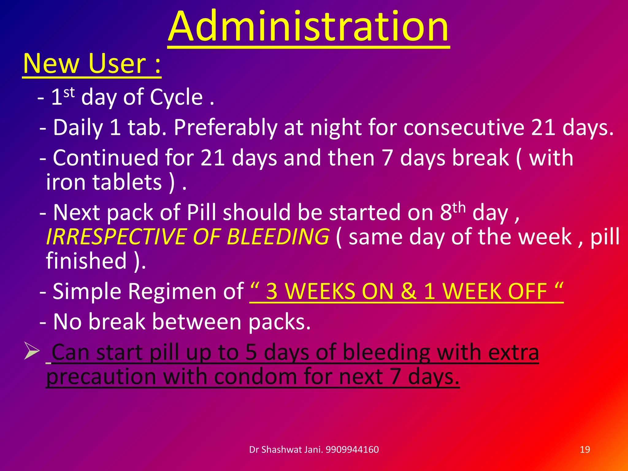 COMBINED ORAL CONTRACEPTIVE PILLS AND NEWER ADVANCES IN CONTRACEPTION ...