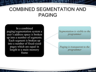 Combined paging and segmentation | PPTX