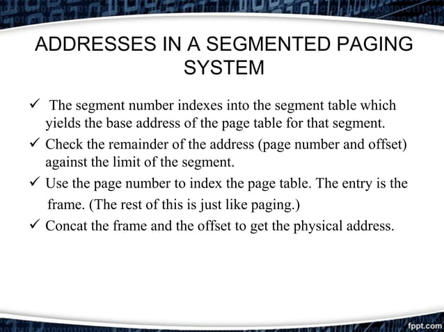 Combined paging and segmentation | PPTX | Data Storage and Warehousing | Computing