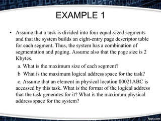 Combined paging and segmentation | PPTX