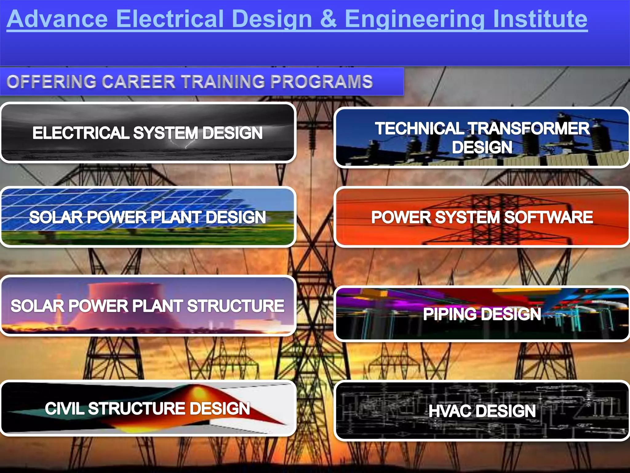Advance Electrical system Design and solar power plant design courses ...