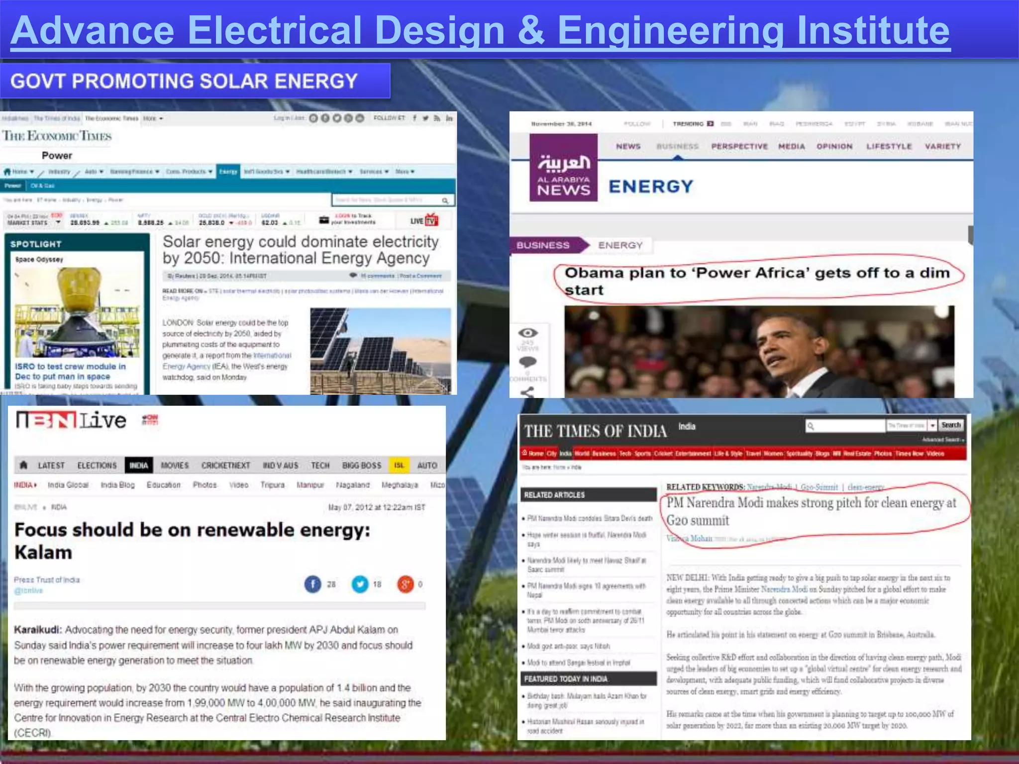 Advance Electrical system Design and solar power plant design courses ...