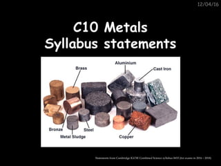 Combined sci c10 syllabus | PPT