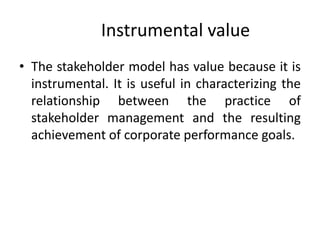 The Stakeholder approach to Business , society, and Ethics | PPTX