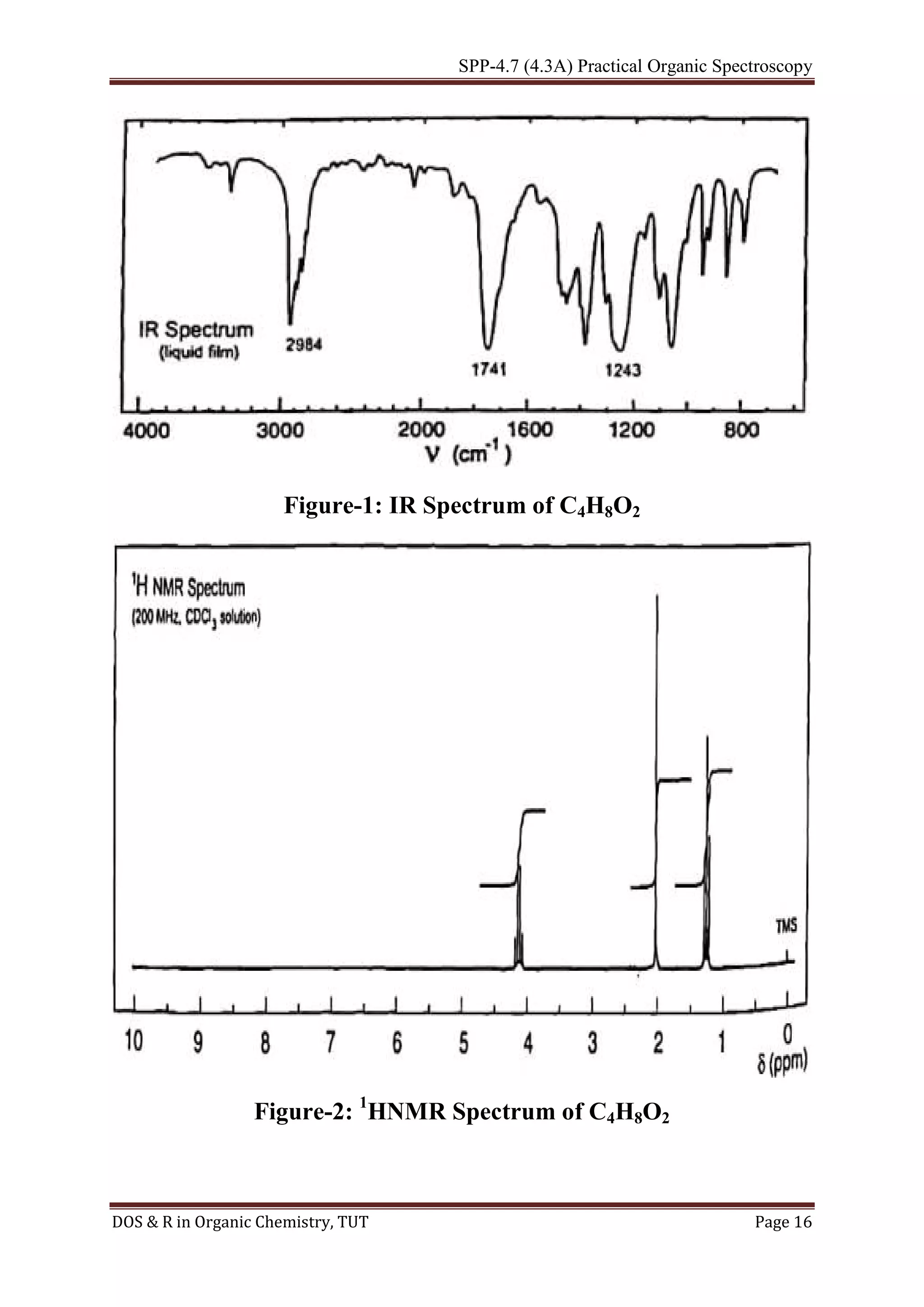 Combined spectra problem (ir, nmr & mass) format of organic molecules | PDF