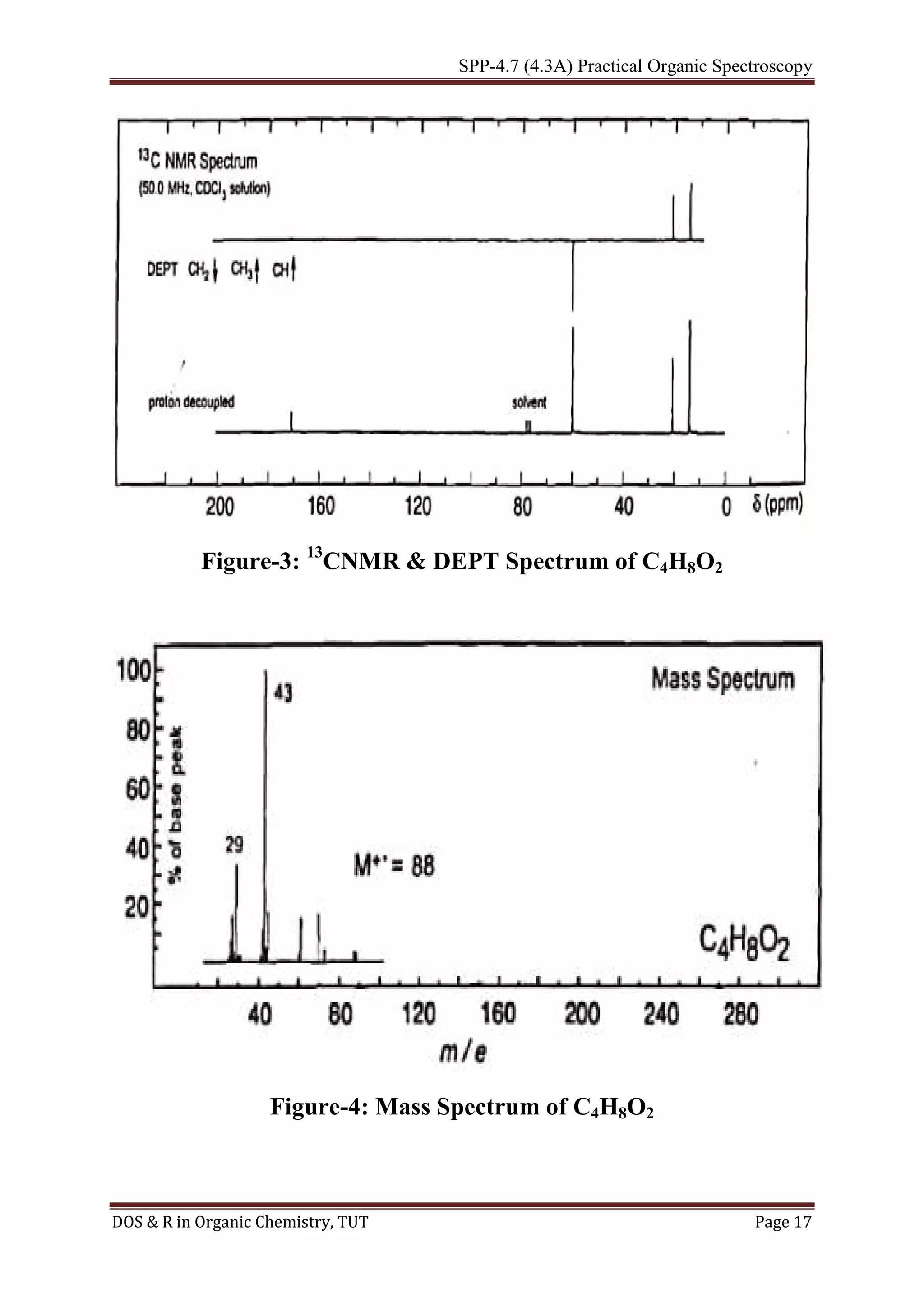 Combined spectra problem (ir, nmr & mass) format of organic molecules | PDF