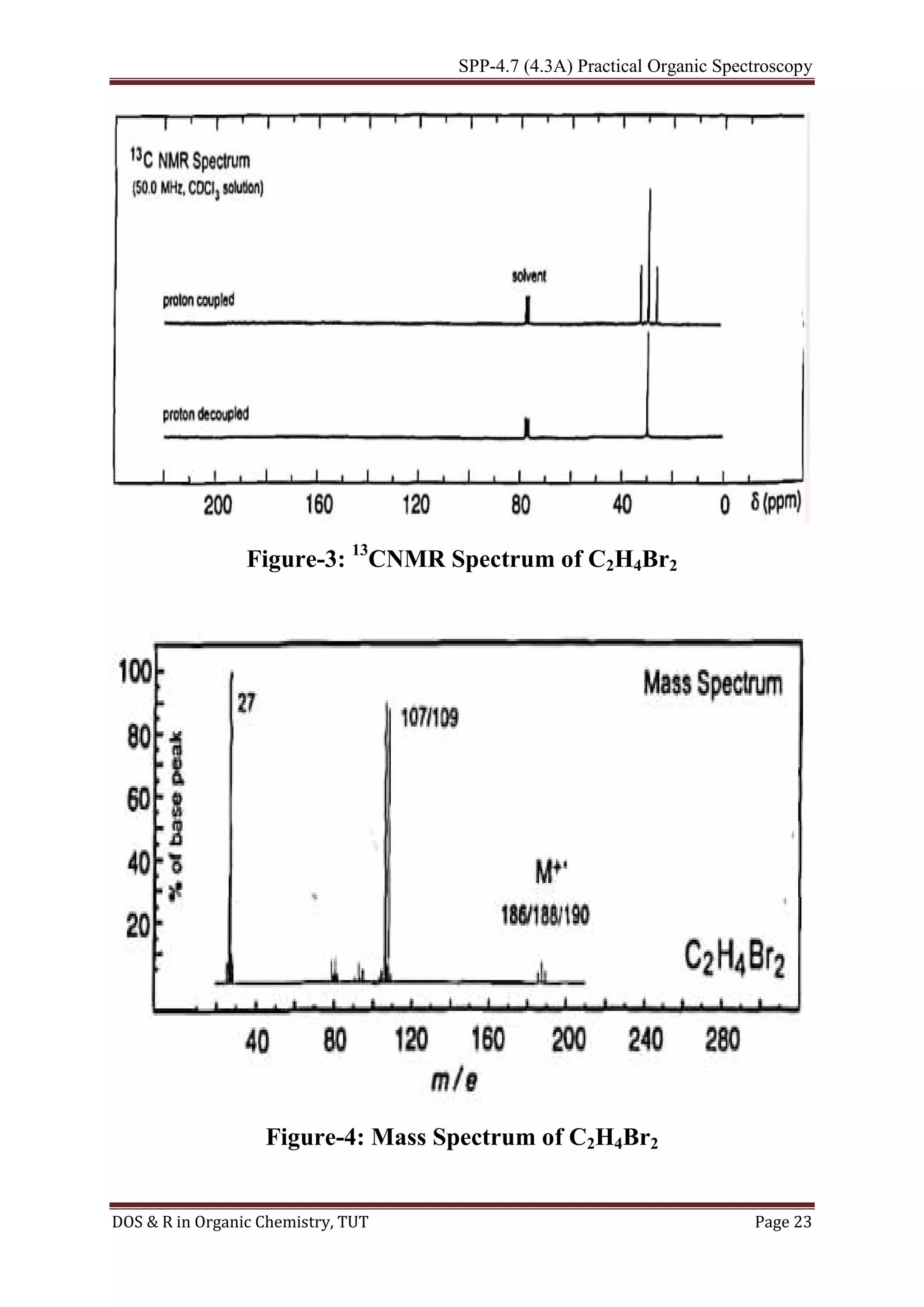 Combined spectra problem (ir, nmr & mass) format of organic molecules | PDF