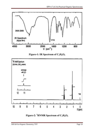 Combined spectra problem (ir, nmr & mass) format of organic molecules | PDF