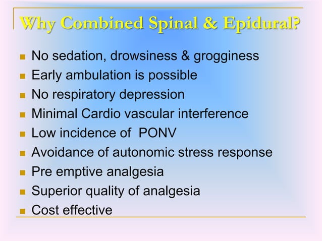 Combined spinal epiduralfor hip surgery in asaiii iv pts. | PPT