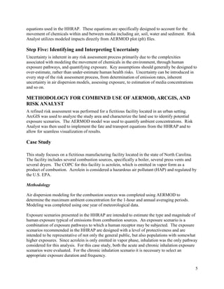 Combined Use of AERMOD, ArcGIS, and Risk Analyst for Human Health Risk ...