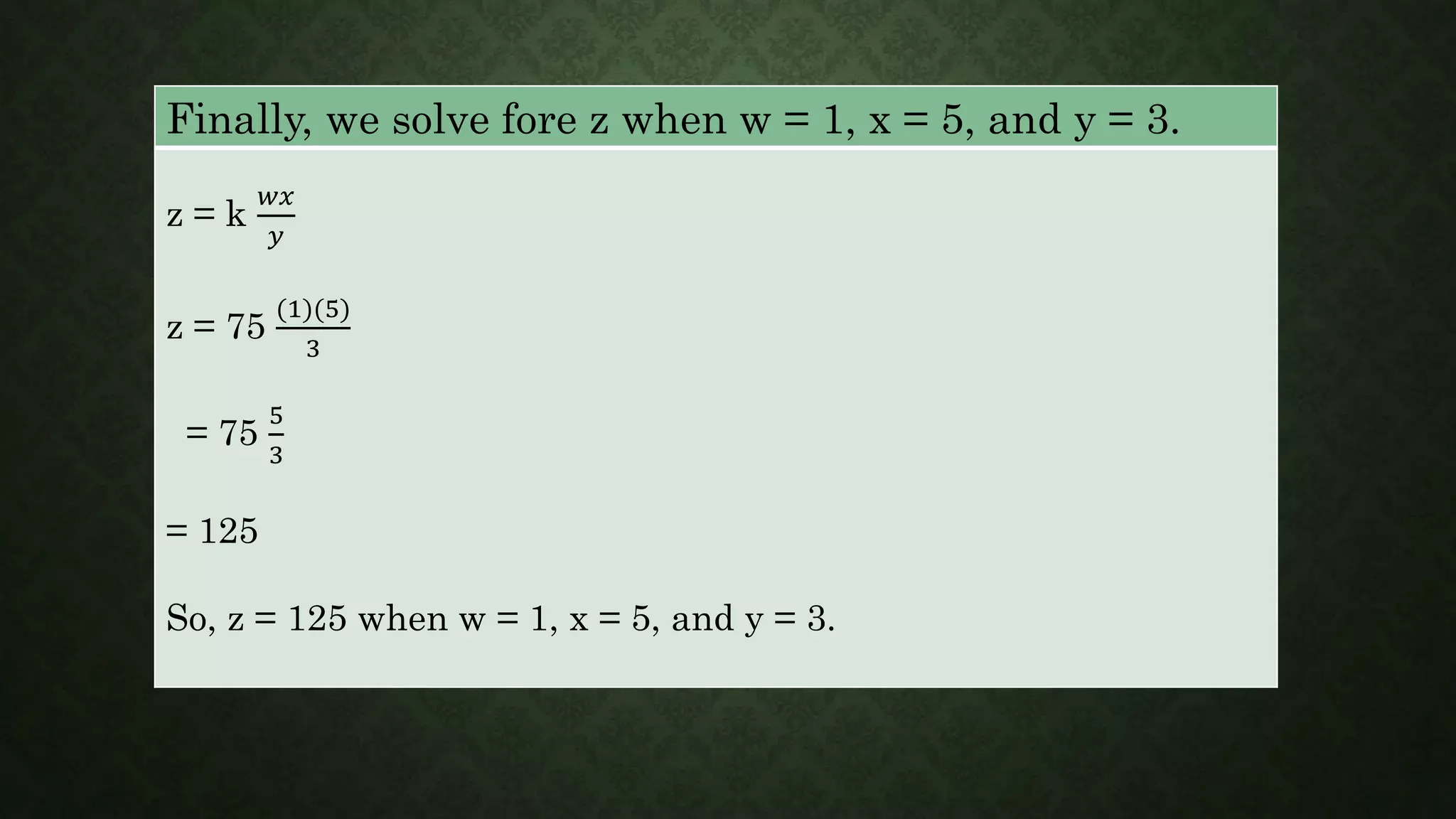 Combined variation | PPTX