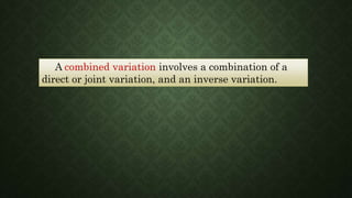 Combined variation | PPTX