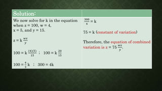 Combined variation | PPTX