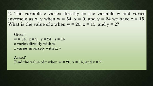 Combined variation | PPTX
