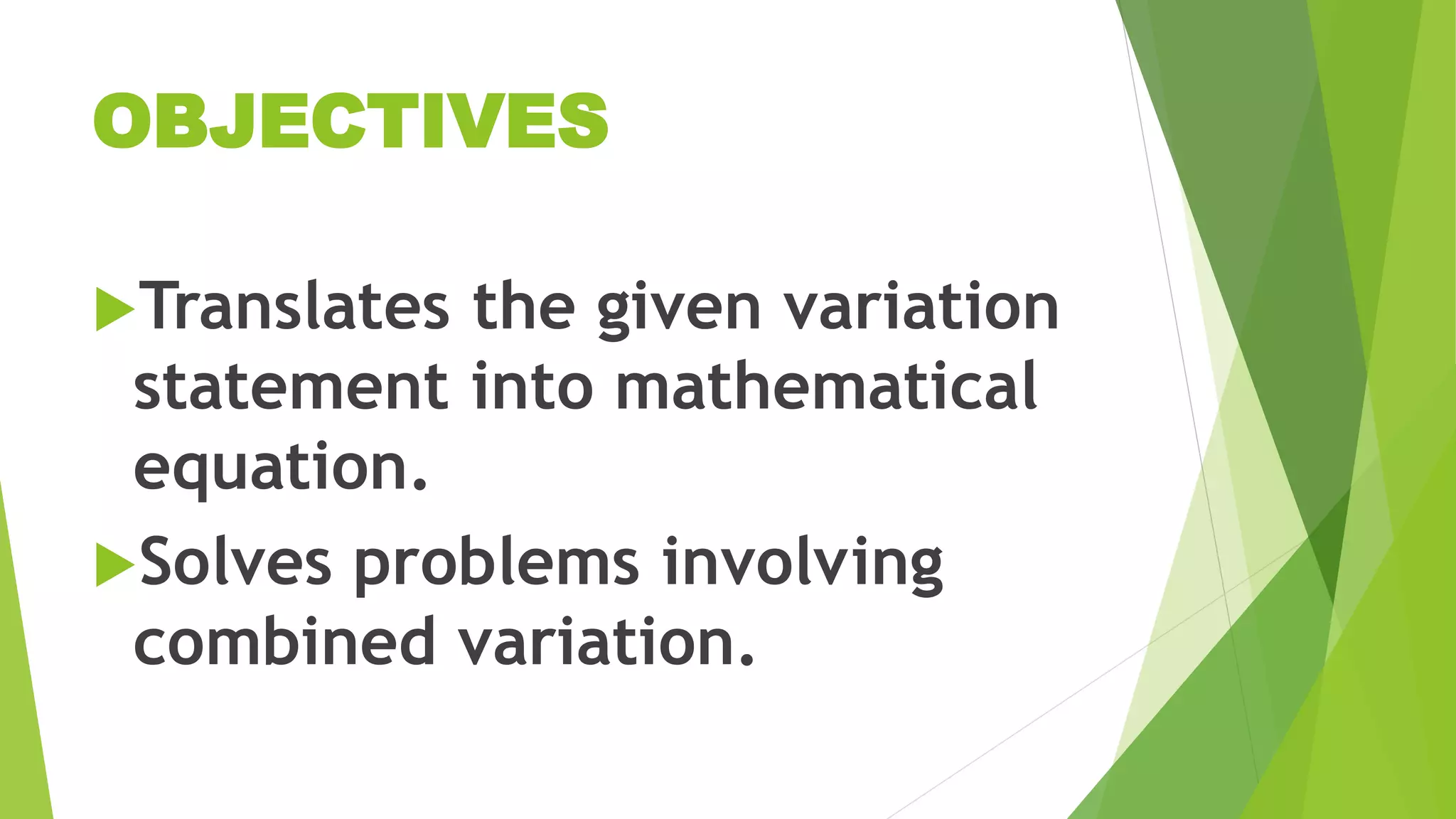 Combined Variation | PDF