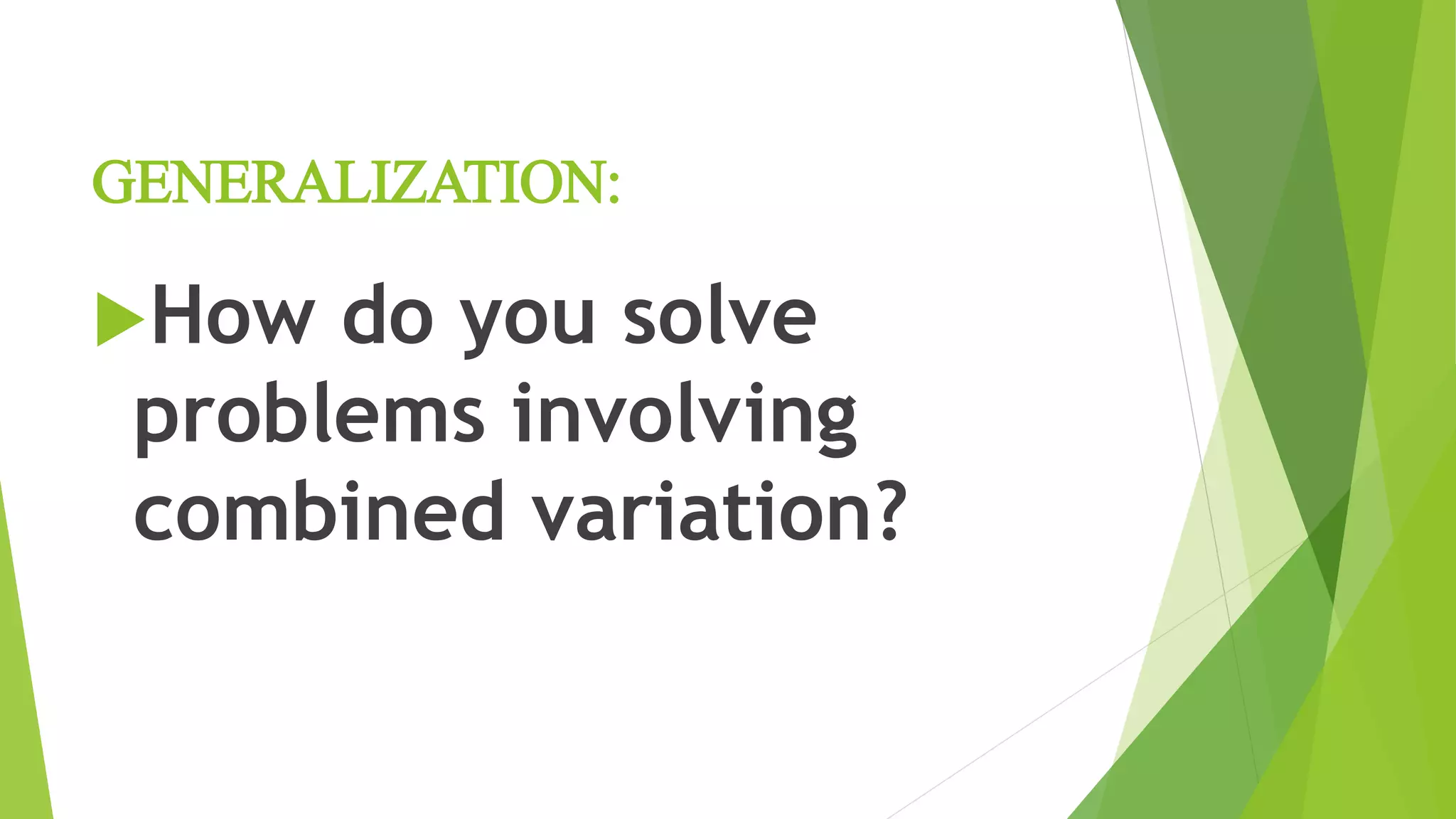 Combined Variation | PDF