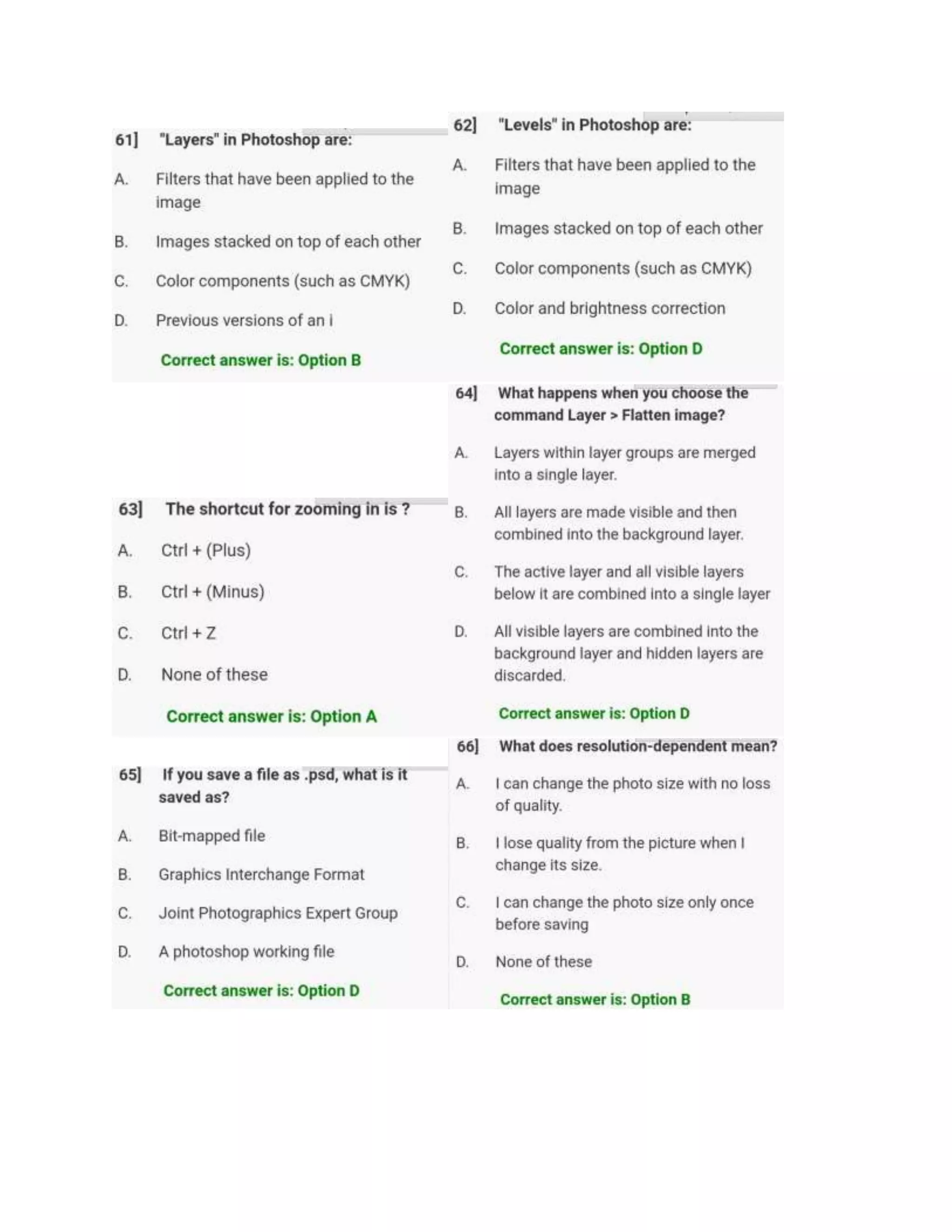 Photoshop Question & Answer - Disha Institute | PDF