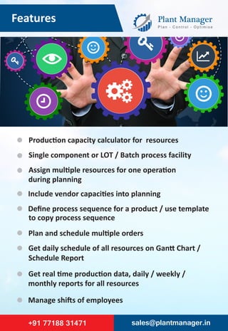 Plant Manager - Production, Planning and Control | PDF