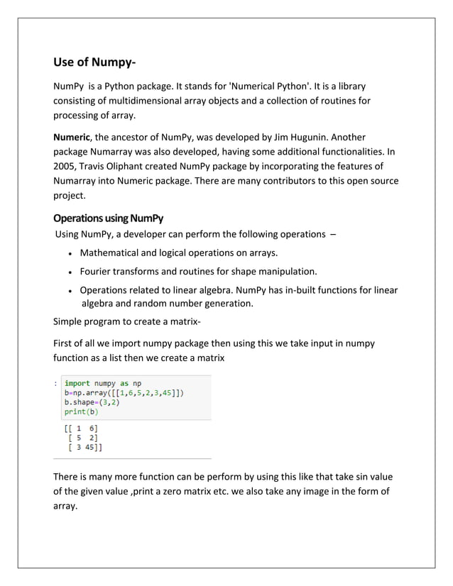 summer training report on python | PDF | Programming Languages | Computing