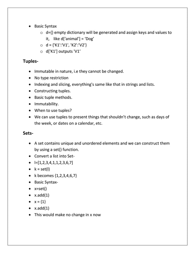 Summer Training Report On Python Pdf Programming Languages Computing