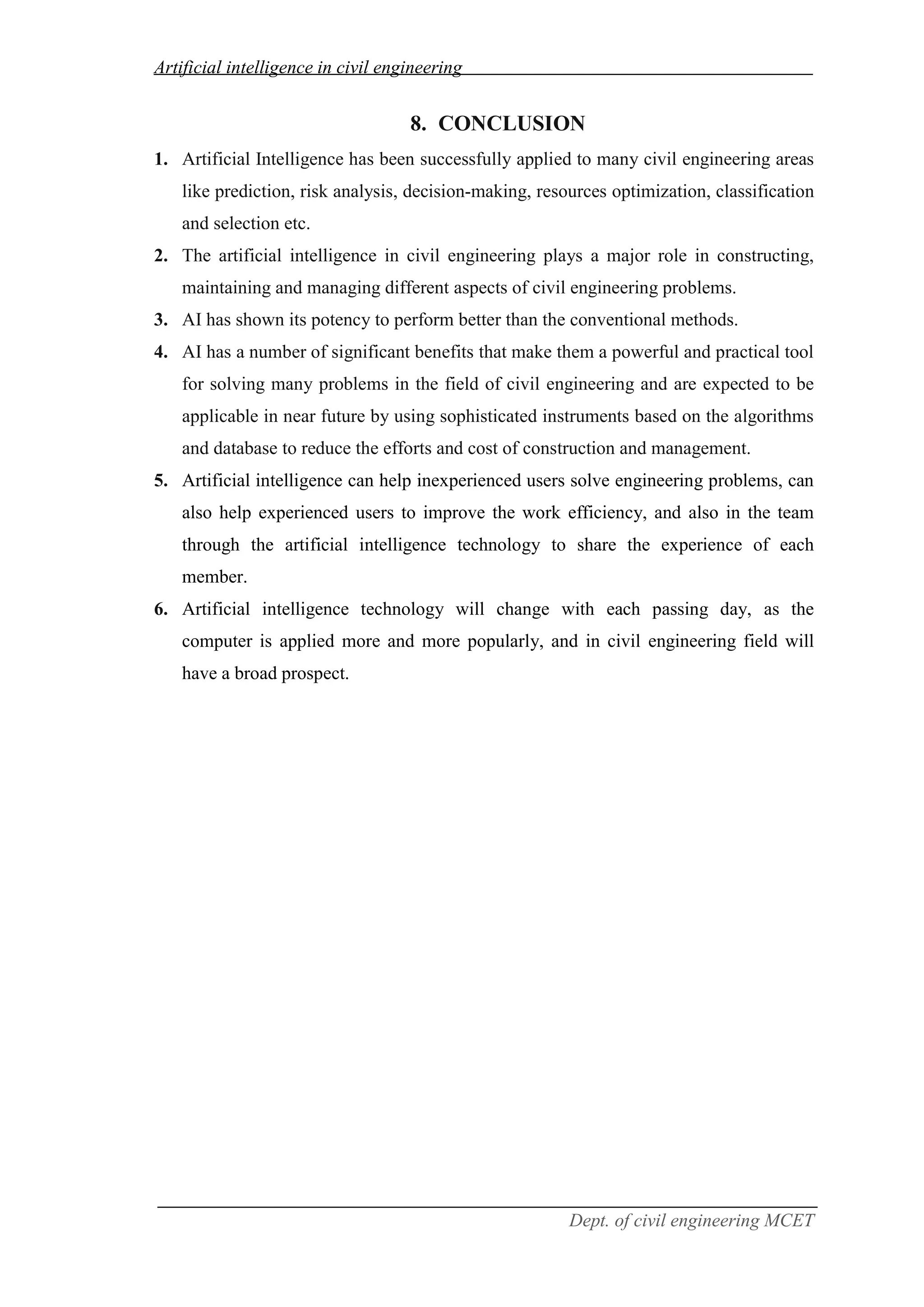 Artificial intelligence in civil engineering | PDF