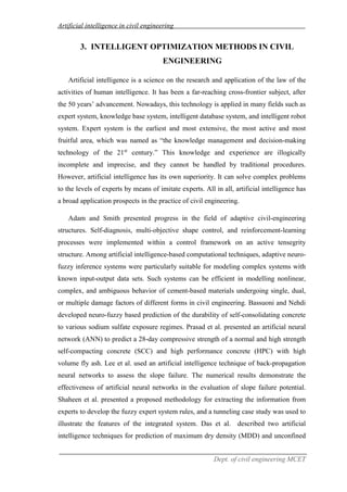 Artificial intelligence in civil engineering | PDF