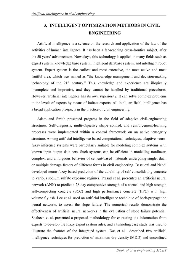 Artificial intelligence in civil engineering | PDF