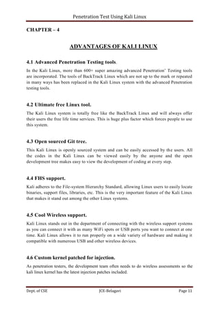 penetration test using Kali linux seminar report | PDF