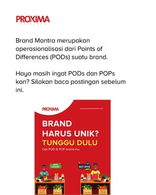 Brand Mantra Bukan Slogan! | PDF